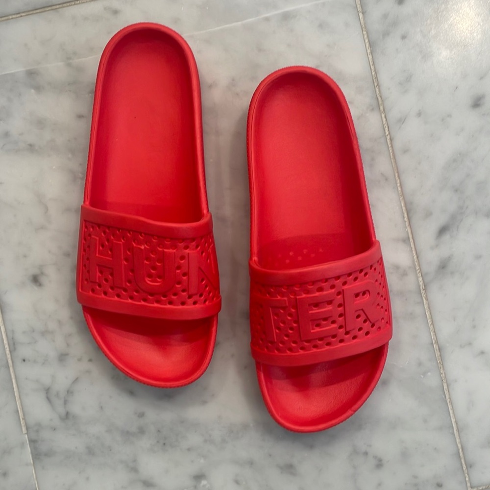 Hunter Bloom Algae Foam Slide Red New Size Us 37 - Gem